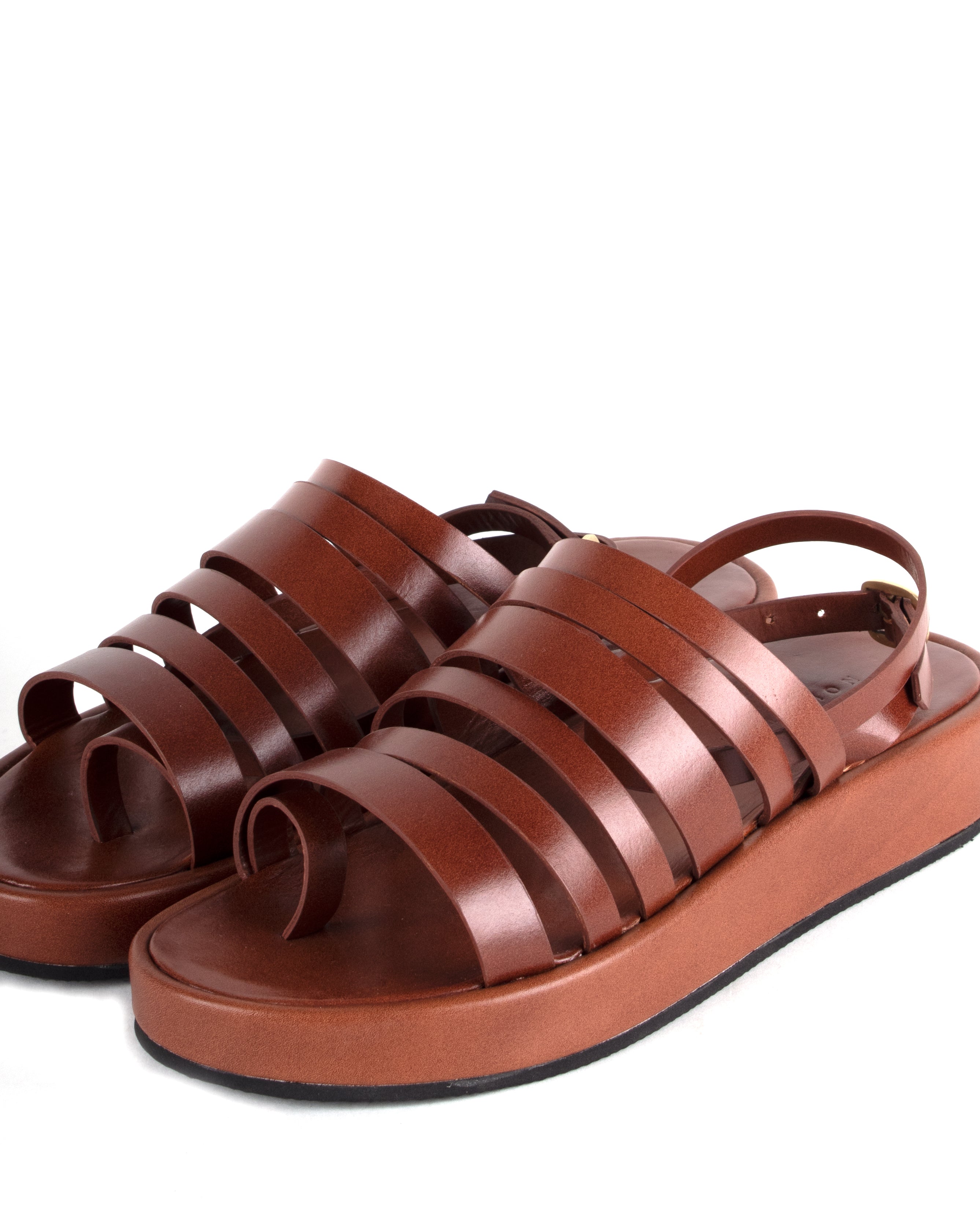 Ankle Strap Platforms Tan – Slomotion